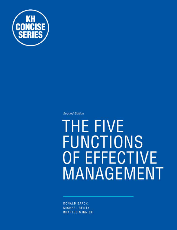 The Five Functions of Effective Management, Second Edition | Higher ...